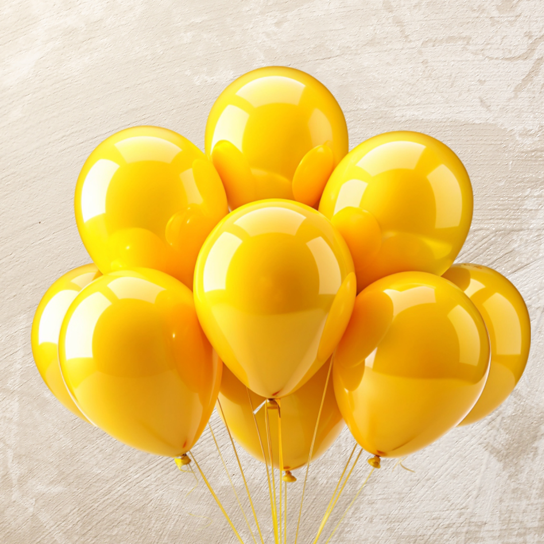 Yellow Helium Color Balloons – Moka Caffe